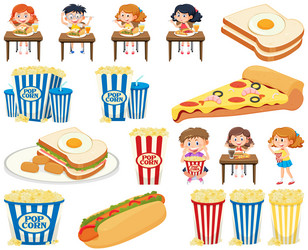Kids Eating Junk Food Vector Images (over 520)