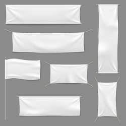 White medieval template banners Royalty Free Vector Image