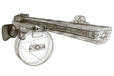 Gun Wireframe Vector Images (over 200)