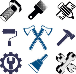 Work tools collection repair instruments Vector Image