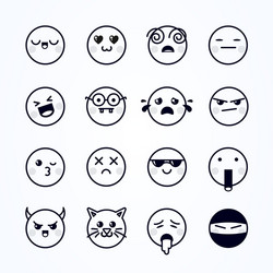 Emoji emoticon smiley Royalty Free Vector Image