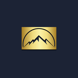Gold mountain logo Royalty Free Vector Image - VectorStock