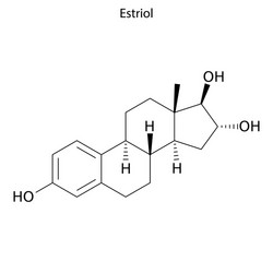 Epitiostanol molecule skeletal formula Royalty Free Vector