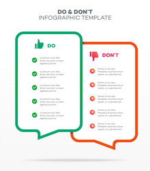 Do and dont infographic template Royalty Free Vector Image