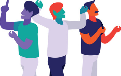 Men with positive thoughts and messages Royalty Free Vector