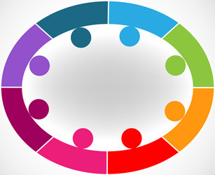 People teamwork concept circle group Royalty Free Vector