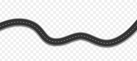 Top view on road map curve highway roadway Vector Image