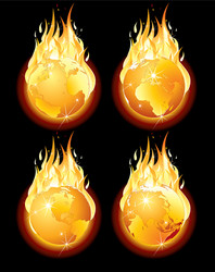 Burning Earth Vector Images (over 3,400)