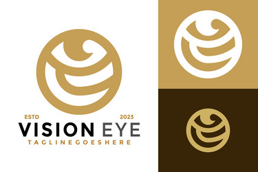 Letter e eye vision company logo design symbol Vector Image