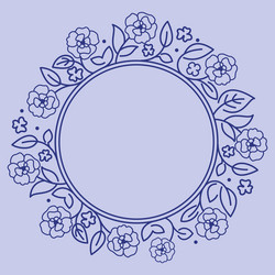 Round flourish frame Royalty Free Vector Image