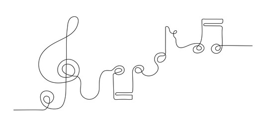 Continuous Line Music Notes Vector Images (over 750)