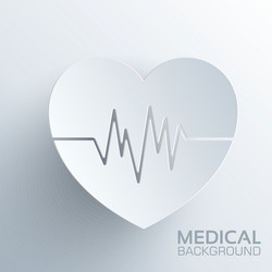 Modern medical heart clinic wallpaper template Vector Image