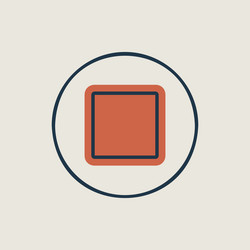 Stop button icon graph symbol for music Royalty Free Vector