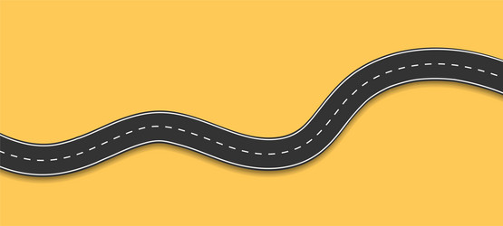 Top view on road map curve highway roadway Vector Image
