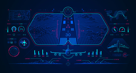 Concept of aviation technology graphic Royalty Free Vector