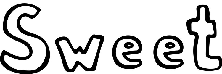 Hand drawn outline sweet Royalty Free Vector Image