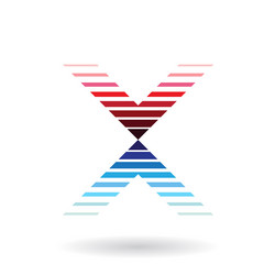 Blue and red bold dual letters a and i Royalty Free Vector