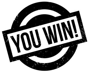 You win rubber stamp Royalty Free Vector Image