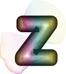 Abstract letter z Royalty Free Vector Image - VectorStock