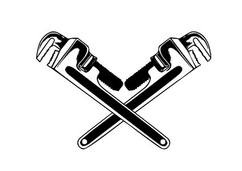 Crossed Pipe Wrenches Vector Images (over 490)