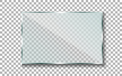 Transparent glass panel clear plastic sheet Vector Image