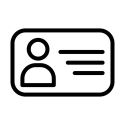 Swipe card thick line icon Royalty Free Vector Image