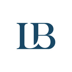 Simple and elegant letter l b logo design Vector Image