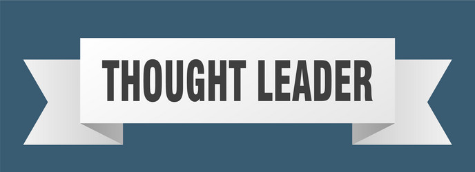 Thought leader ribbon paper band Royalty Free Vector Image