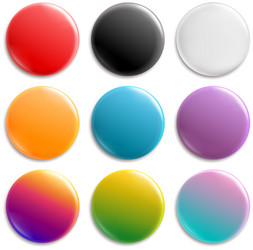 Bright colorful button badge pin backgrounds Vector Image