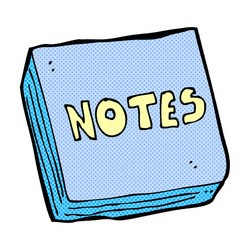 Comic cartoon notes pad Royalty Free Vector Image