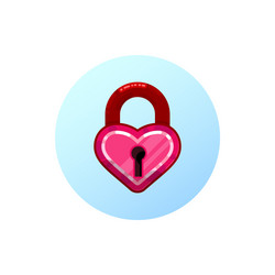 My heart is closed heart lock Royalty Free Vector Image
