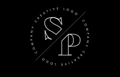 Small letters sp s p logo with a minimalist Vector Image