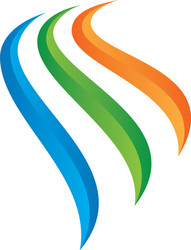 Abstract swirl 3d wave logo Royalty Free Vector Image