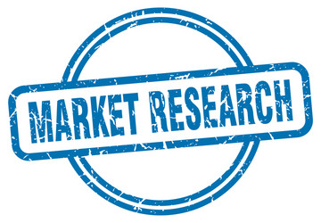 Market research stamp label round Royalty Free Vector Image