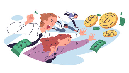 Chasing Cartoon Money Vector Images (over 550)