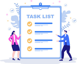 Task list to do time management work Royalty Free Vector