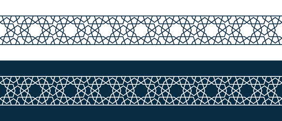 Islamic ornament pattern border for ramadan card Vector Image