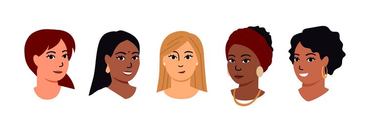 Multicultural diversity women of various races Vector Image