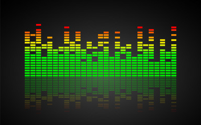 Music waves background colored equalizer shapes Vector Image