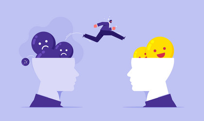 Psychotherapy change of mind process and chaos Vector Image