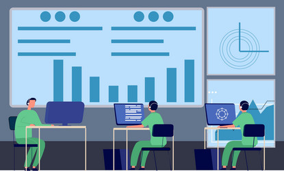 Government control center Royalty Free Vector Image