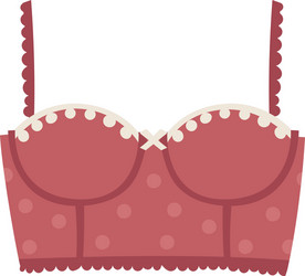 Sexy vintage red bra Royalty Free Vector Image
