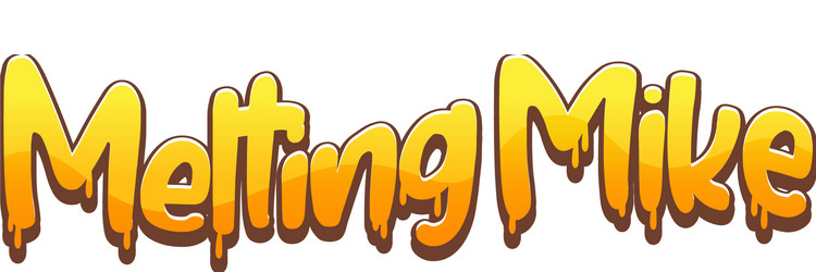 Melting mike logo text design Royalty Free Vector Image