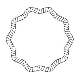 Round rope frame circle ropes rounded border Vector Image