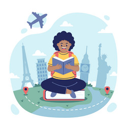 Hand drawn study abroad Royalty Free Vector Image