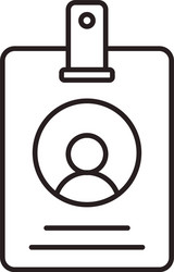 Id card or name tag identification Royalty Free Vector Image