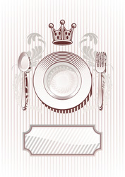 Royal table made to different dishes Royalty Free Vector