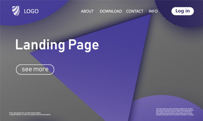 Website landing page material design Royalty Free Vector