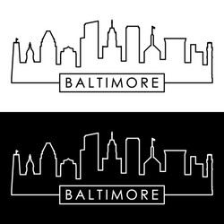 Baltimore Skyline Outline Vector Images (over 110)