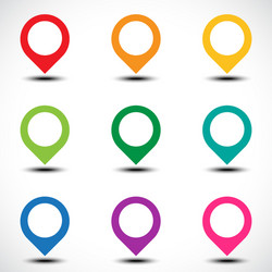 Map pointers with numbers and letters Royalty Free Vector